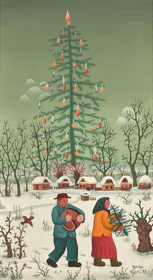 Josip Generalic | Landschaft vor Gebirge (1971) | MutualArt