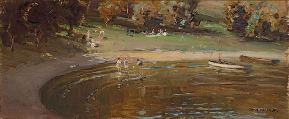 James R. Jackson | A Harbour Beach (Circa 1917) | MutualArt