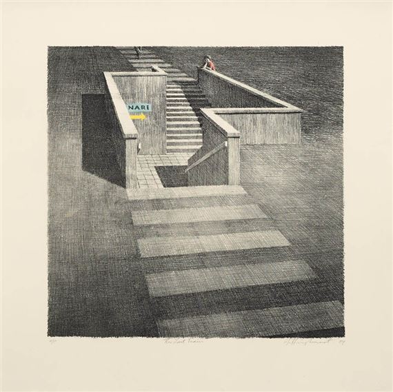 Jeffrey Smart | The Last Train (1989) | MutualArt