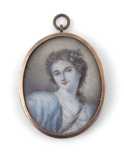 Gustavus Hamilton | Miniature portrait of a young woman as muse | MutualArt