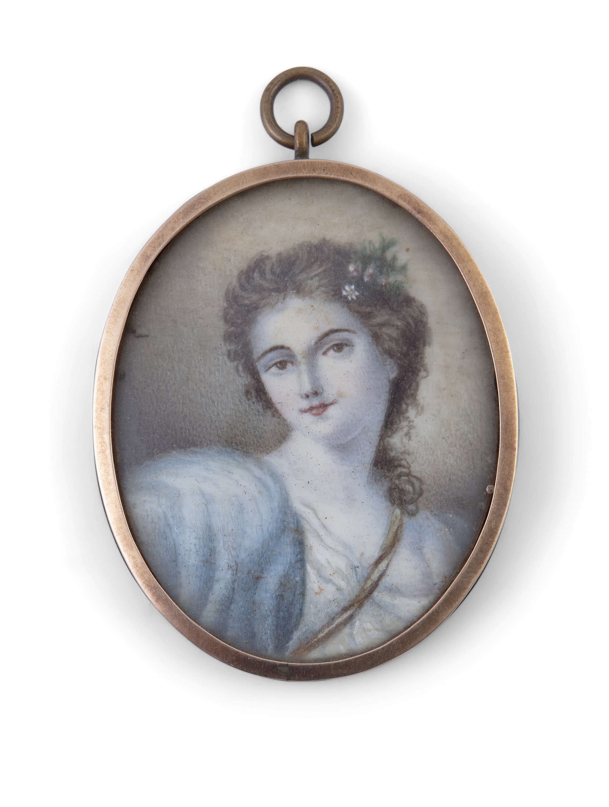 Gustavus Hamilton | Miniature portrait of a young woman as muse | MutualArt