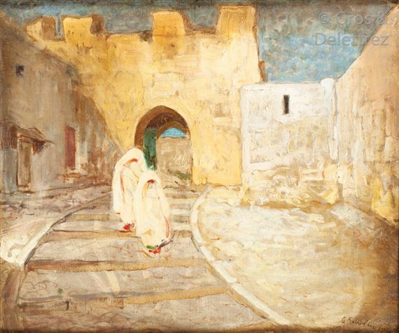 Grace Ravlin | Marocaines sur les remparts de Tanger | MutualArt