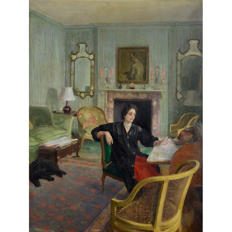 Amy Katherine Browning | PORTRAIT OF RHODA, LADY BIRLEY AT HER DESK ...