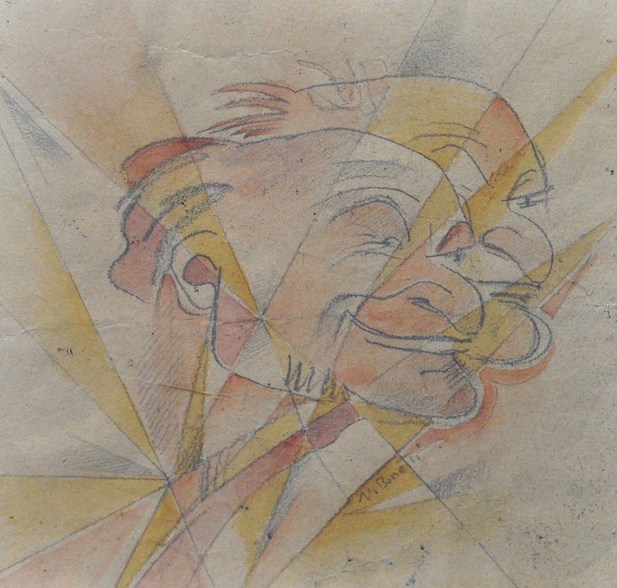 Uberto Bonetti | Caricatura di Ungaretti | MutualArt