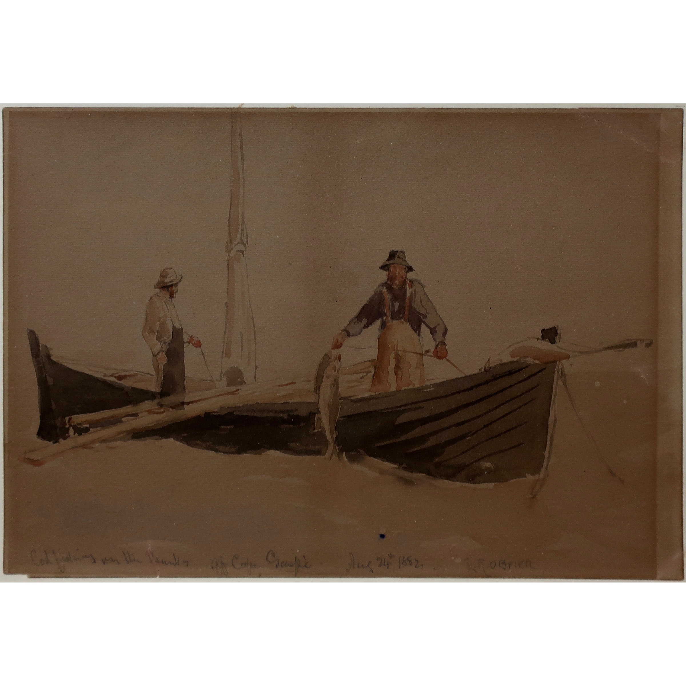 Lucius R. O'Brien | COD FISHING ON THE BANKS OFF CAPE GASPÈ (1882 ...