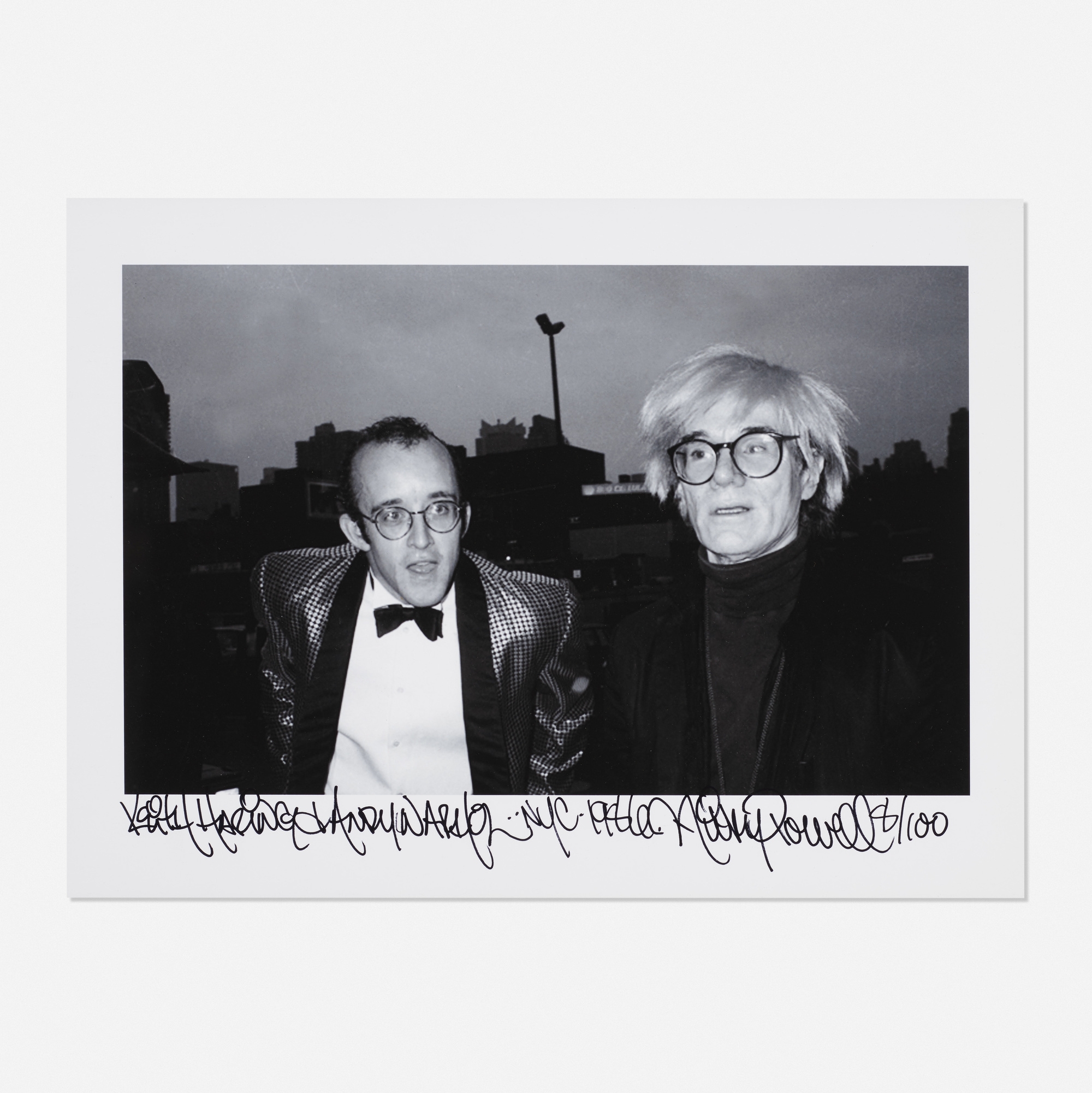 Ricky Powell | Keith Haring & Andy Warhol, NYC (1986) | MutualArt