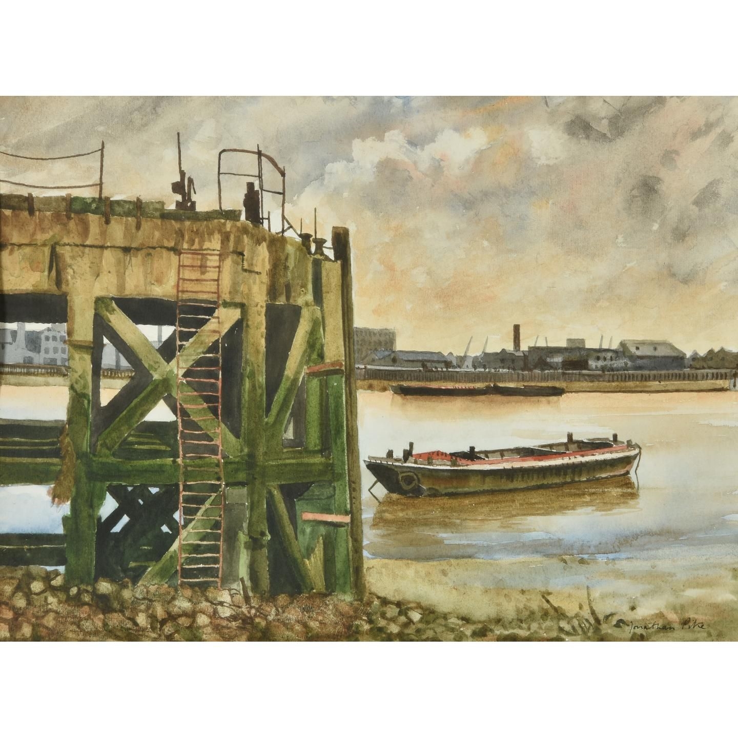 Jonathan Pike | At the docks | MutualArt