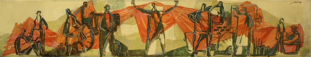 Gyula Hincz | Study for a Mural Painting | MutualArt