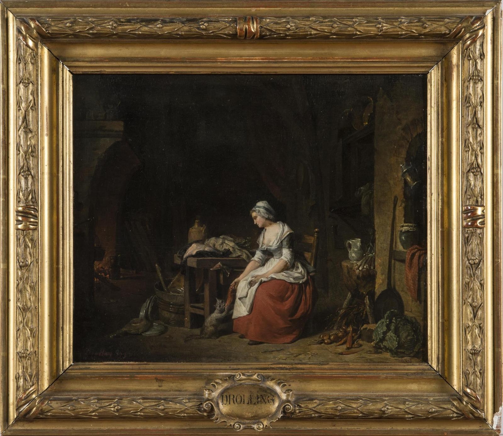 Martin Drolling | Scène d'intérieur avec chat et jeune fille (1797 ...