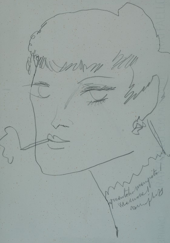 Alberto Manfredi | VOLTO DI DONNA CON SIGARETTA (1979) | MutualArt