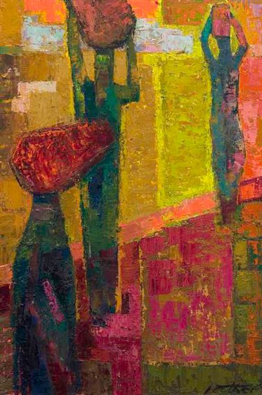 Wolf Reuther | Trois femmes allant au puits | MutualArt