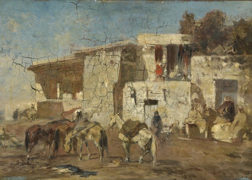 Eugène Fromentin | La halte au fondouk | MutualArt