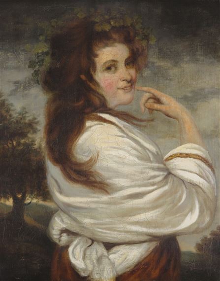 Sir Joshua Reynolds | Portrait of Lady Hamilton as a bacchante | MutualArt