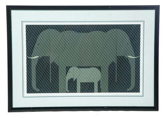 Harper Charley | 2 WORKS; ELEPHANTS JUMBRELLA; BLACKBIRDS, BIRDS OF ...