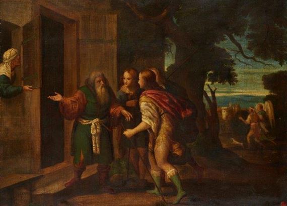 Titian | Abraham Serving the Three Angels | MutualArt