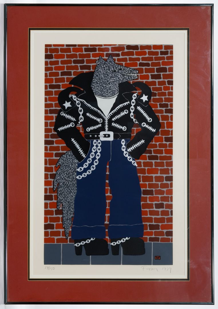 Harry Fonseca | COYOTE LEAVING THE REZ (1979) | MutualArt