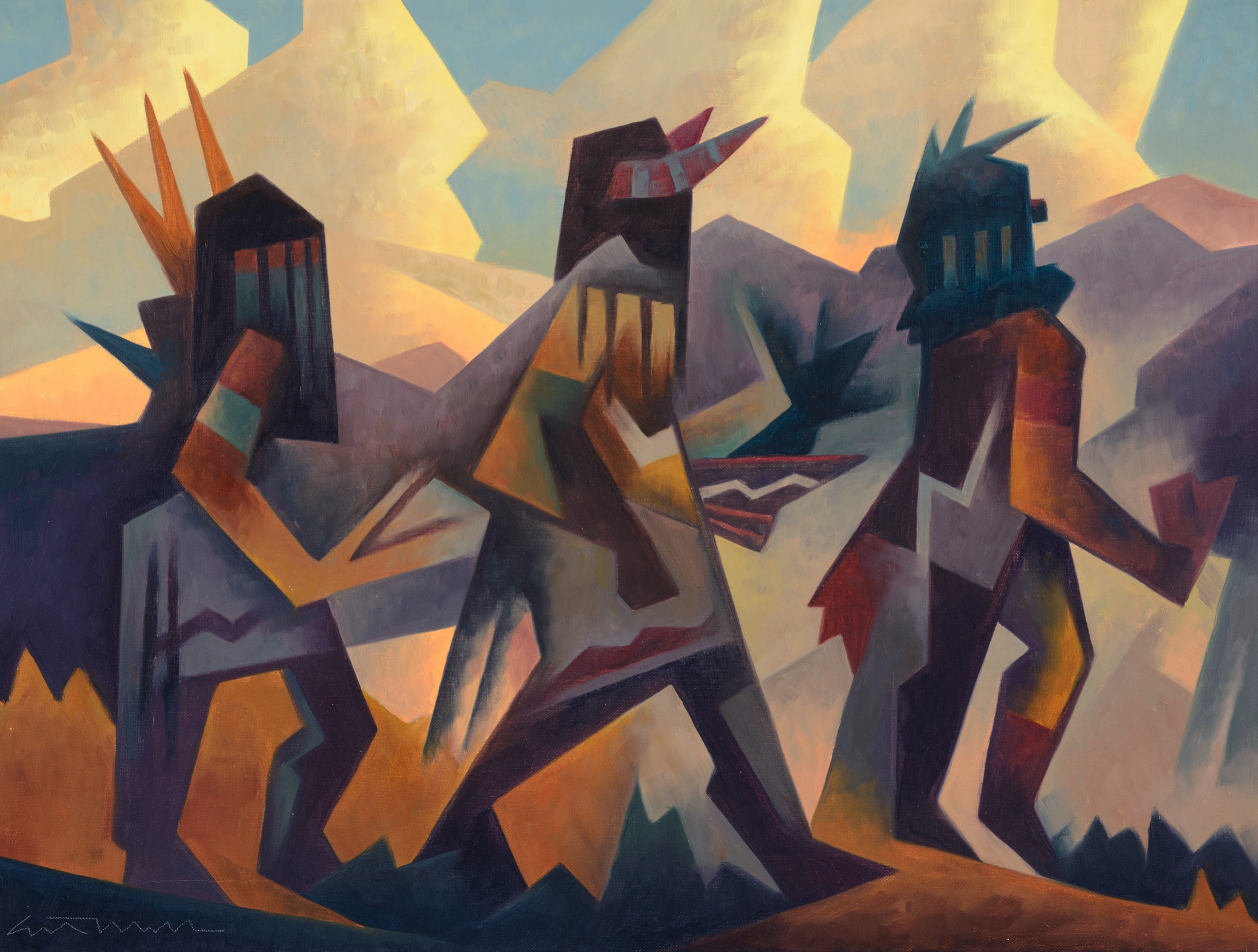 Ed Mell | Storm and Desert Wash (2007) | MutualArt