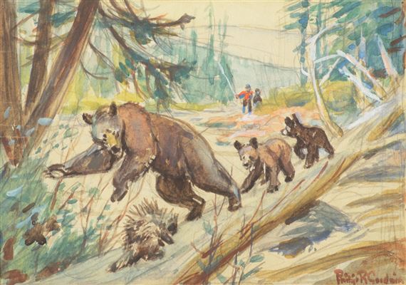 Philip R. Goodwin | 5 Works: A Study for Between Two Fires; Bear ...