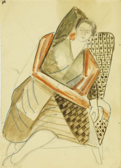 Marie Vorobieff Marevna | Portrait of Frida Kahlo, (recto), Self ...