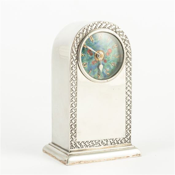 Liberty & Co. | Tudric pewter and enamelled mantel clock | MutualArt