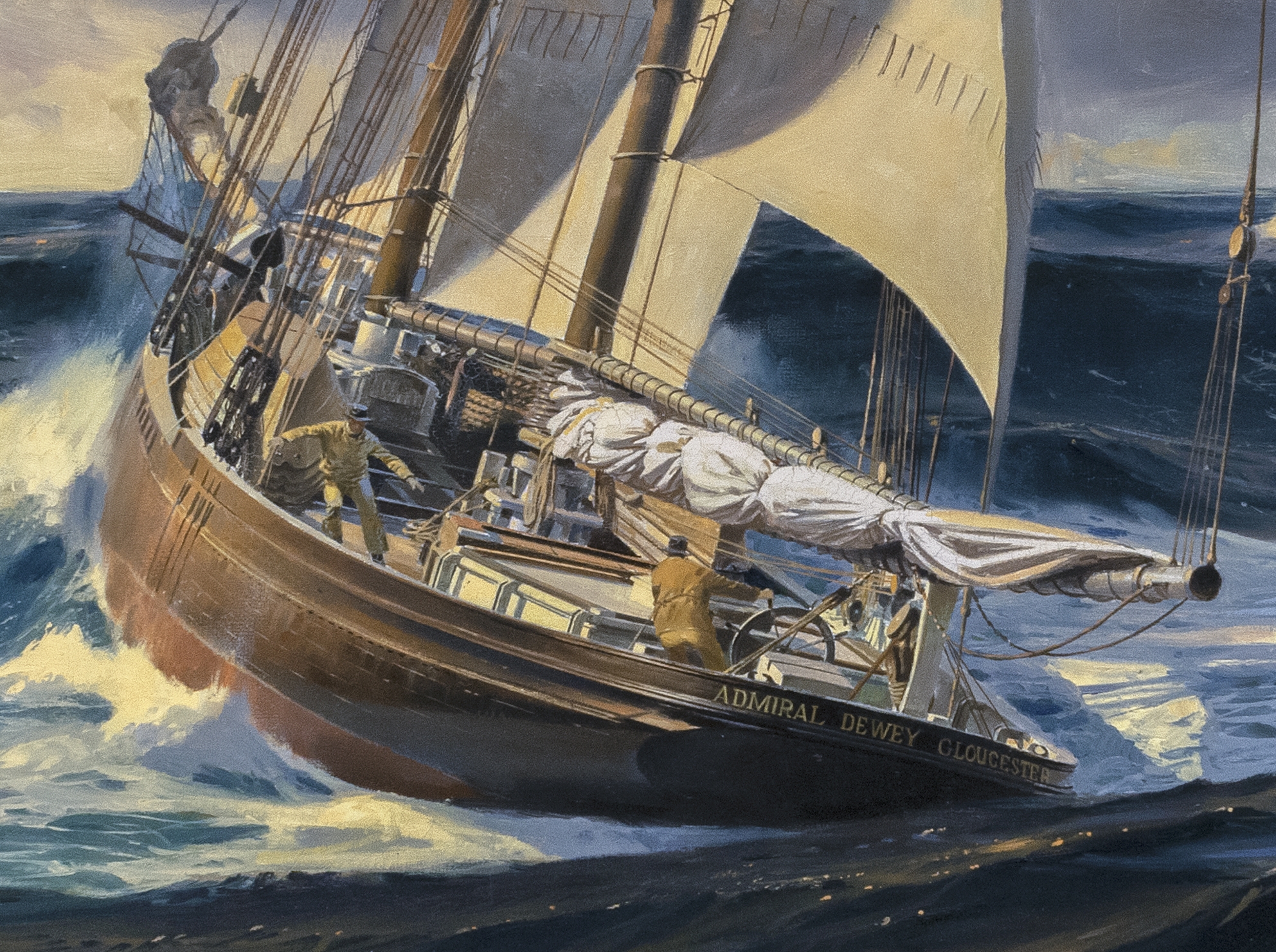 Thomas M. Hoyne | Steel to Starboard, a dramatic scene of the yacht ...