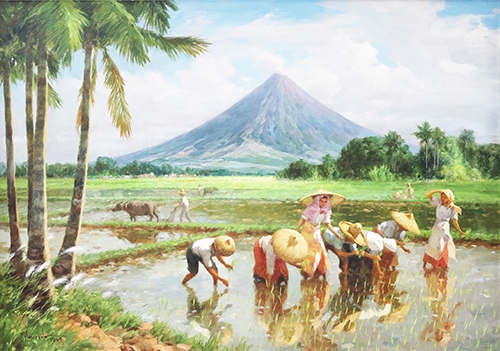 Fernando Amorsolo | Planting Rice (1949) | MutualArt