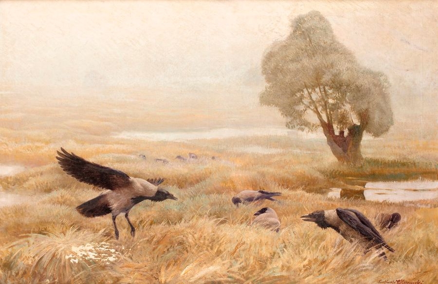 Karl Ewald Olszewski | Oiseaux dans un champ | MutualArt