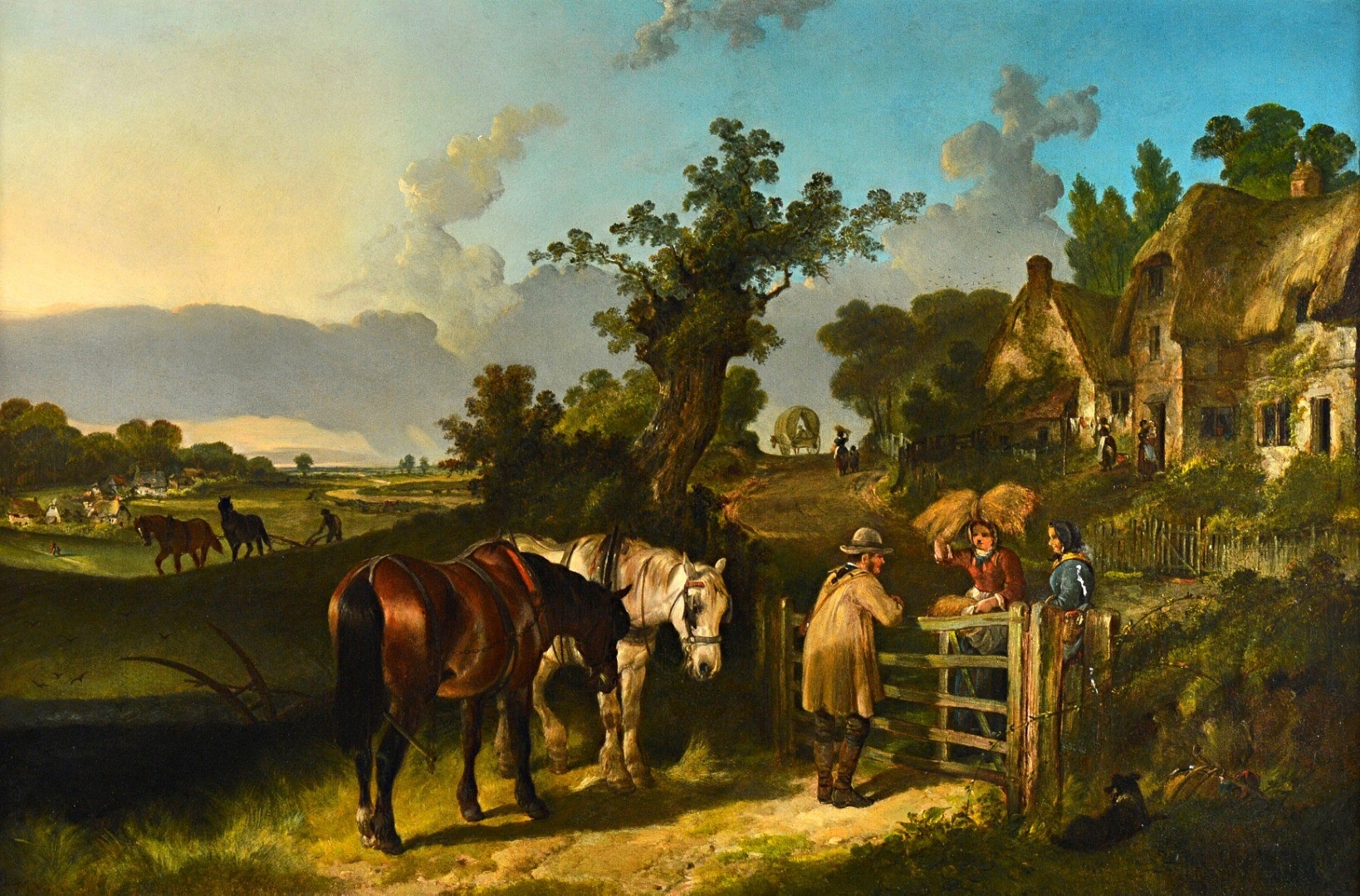 Charles Waller Shayer | Conversation at the gate | MutualArt