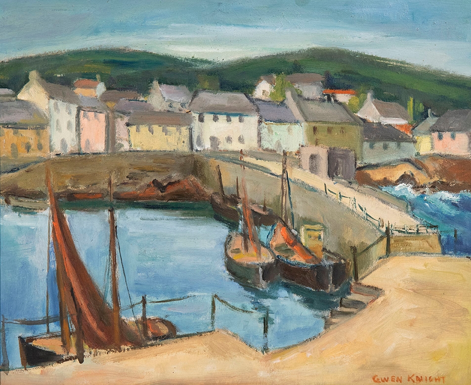 Gwen Knight | Cornish Harbour Scene | MutualArt