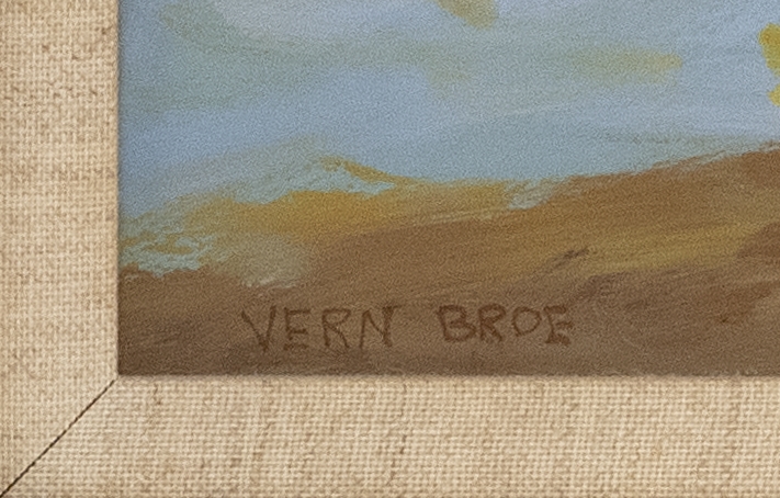 Vern Broe | Children playing in the surf | MutualArt