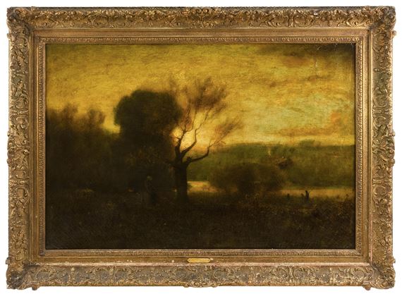 George Inness | Figures in a landscape | MutualArt