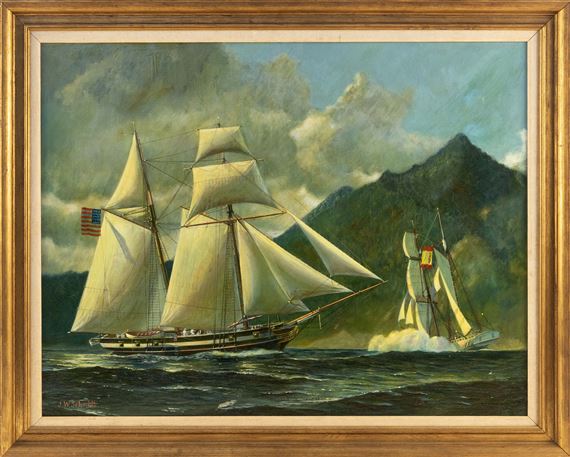 John W. Schmidt | USS Grampus Captures Pirate Brigantine Palmira ...