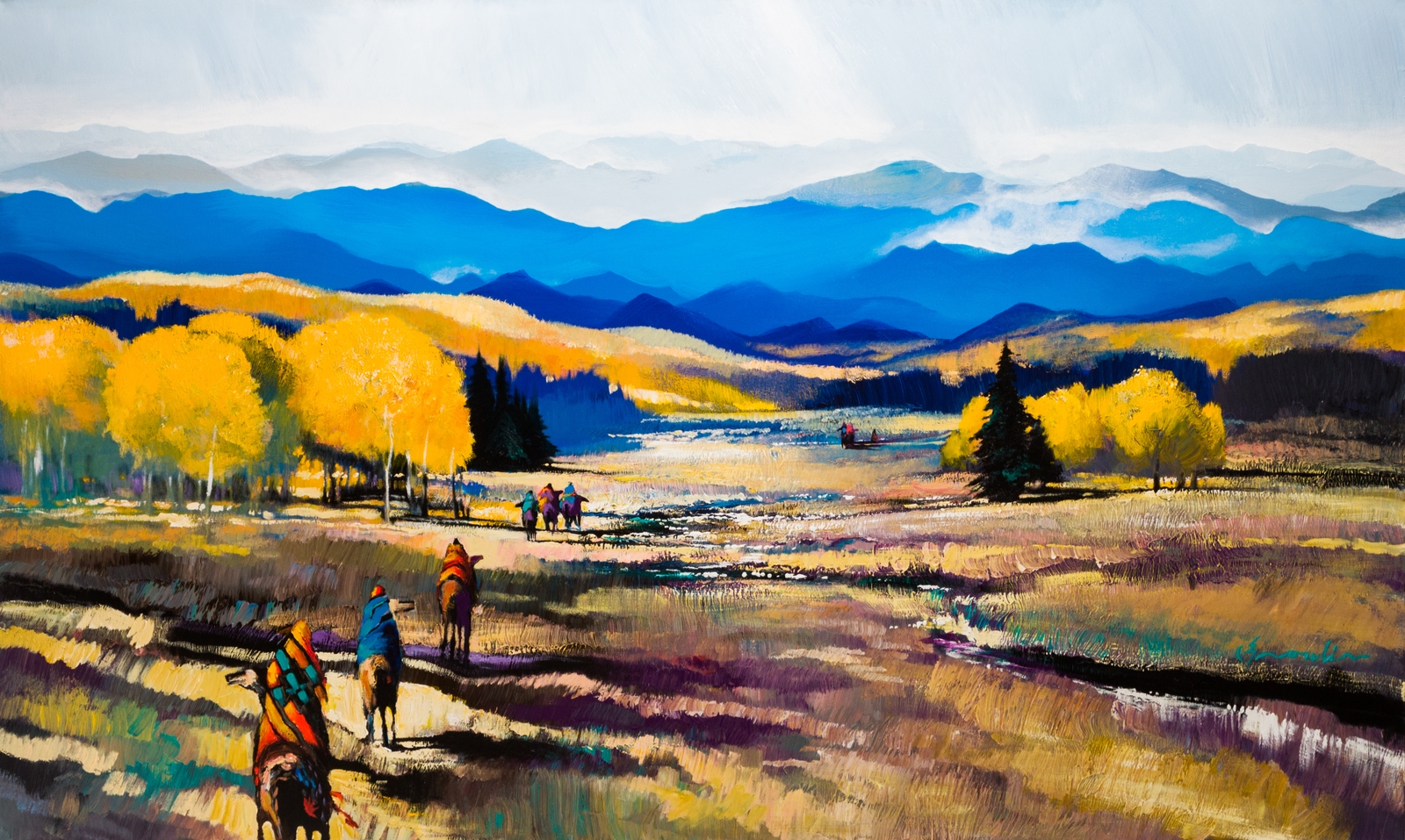 Bruce Carlton Nowlin | Riders in the Mountains (1993) | MutualArt