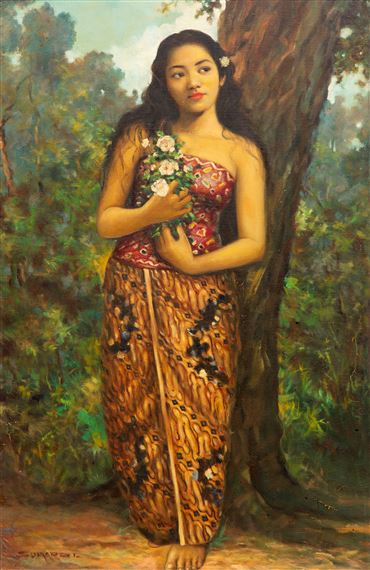 Sumardi | A Javanese girl in a sarong | MutualArt