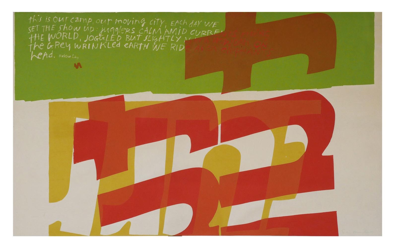 Corita Kent | Pop Art serigraph on 3M art fabric (1966) | MutualArt