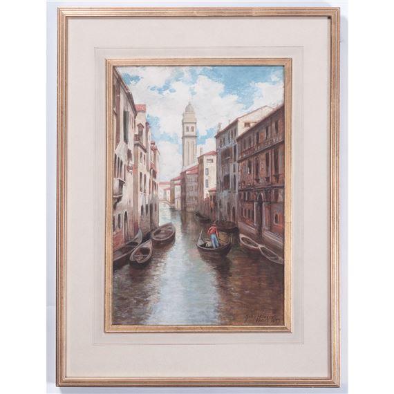 John Hauser | Venice Waterway Scene | MutualArt