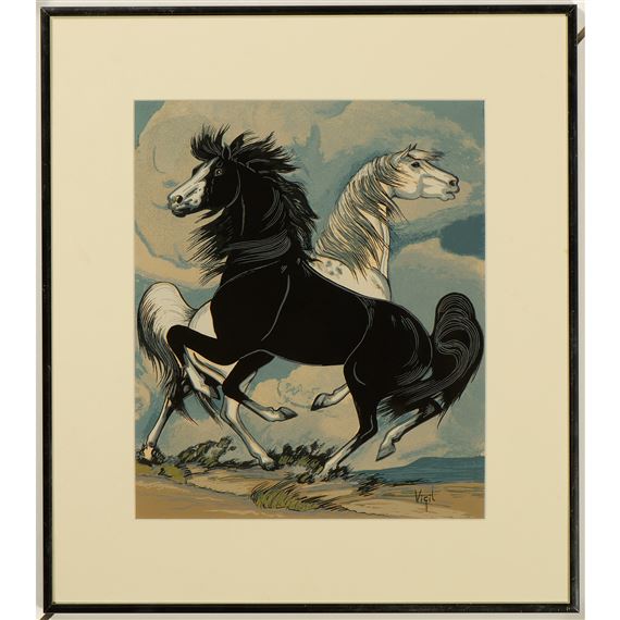Frank Vigil | untitled, equine scene | MutualArt