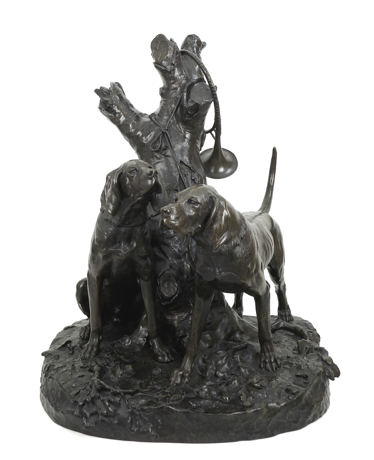 Auguste Nicholas Cain | Modelled as two hunting dogs ‘Pompier’ and ...