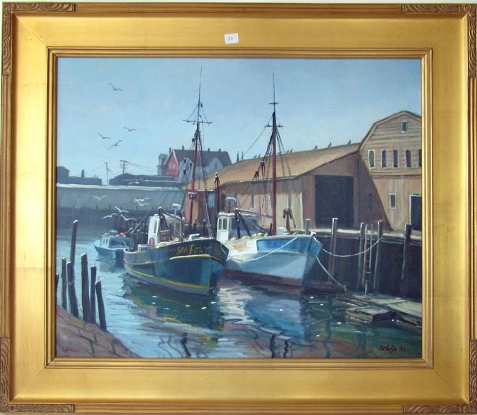 Michael Stoffa | Harbor scene (1993) | MutualArt