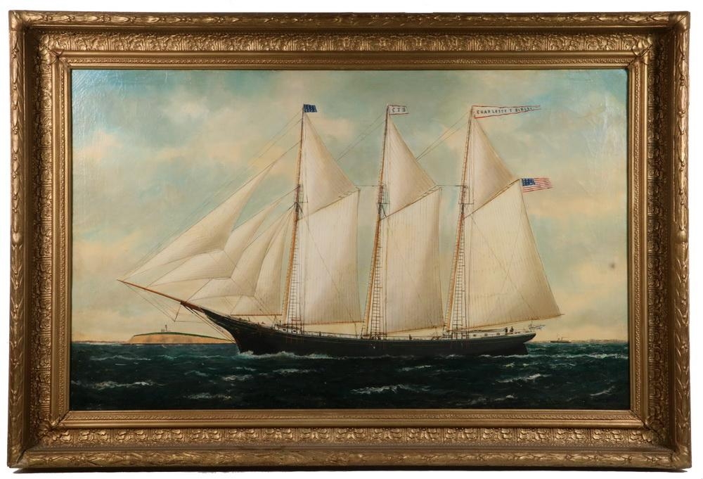 William Pierce Stubbs | Portrait of the two-masted schooner Gov. J.Y ...