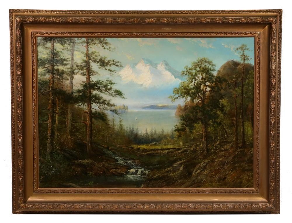 William Keith | A landscape with figures | MutualArt