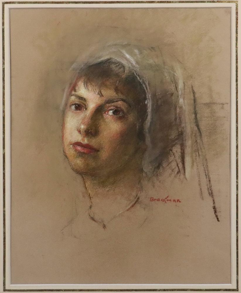 Robert Brackman | Portrait of a Young Woman in a Confirmation Veil ...