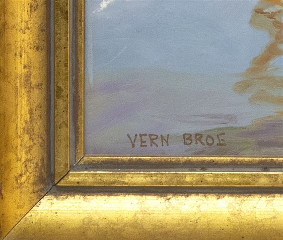 Vern Broe | Children playing in the surf | MutualArt