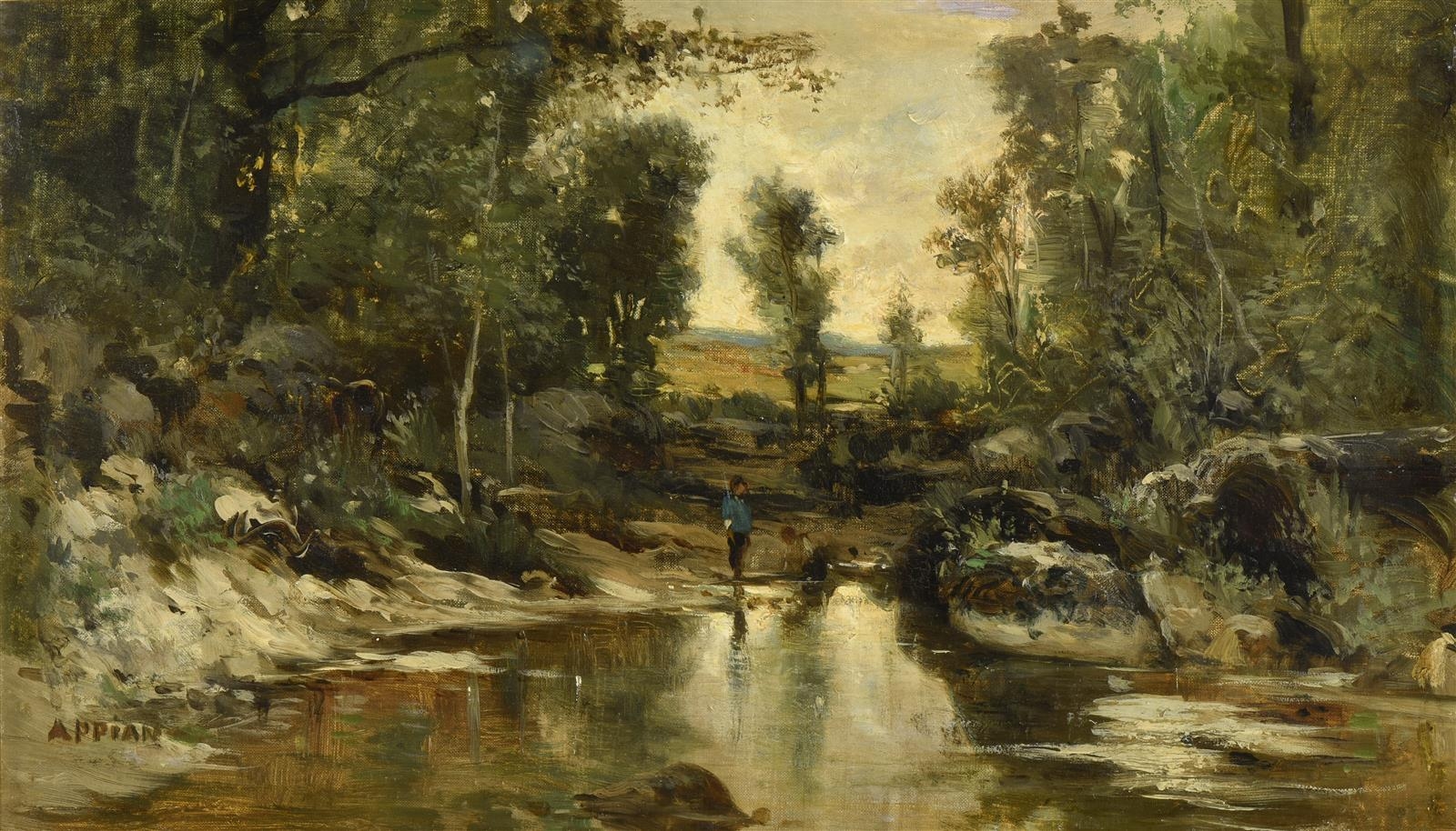 Adolphe Appian | Paysage à l'étang. | MutualArt