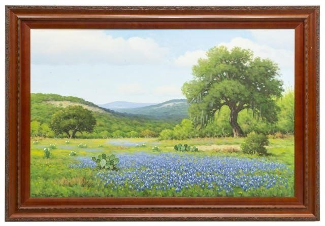 Don Warren | Texas Bluebonnets & Cactus | MutualArt