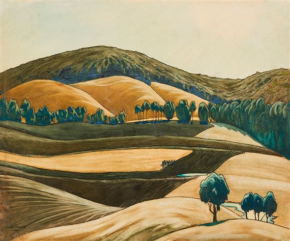 Kenneth MacQueen | Ploughing the Field (1930) | MutualArt