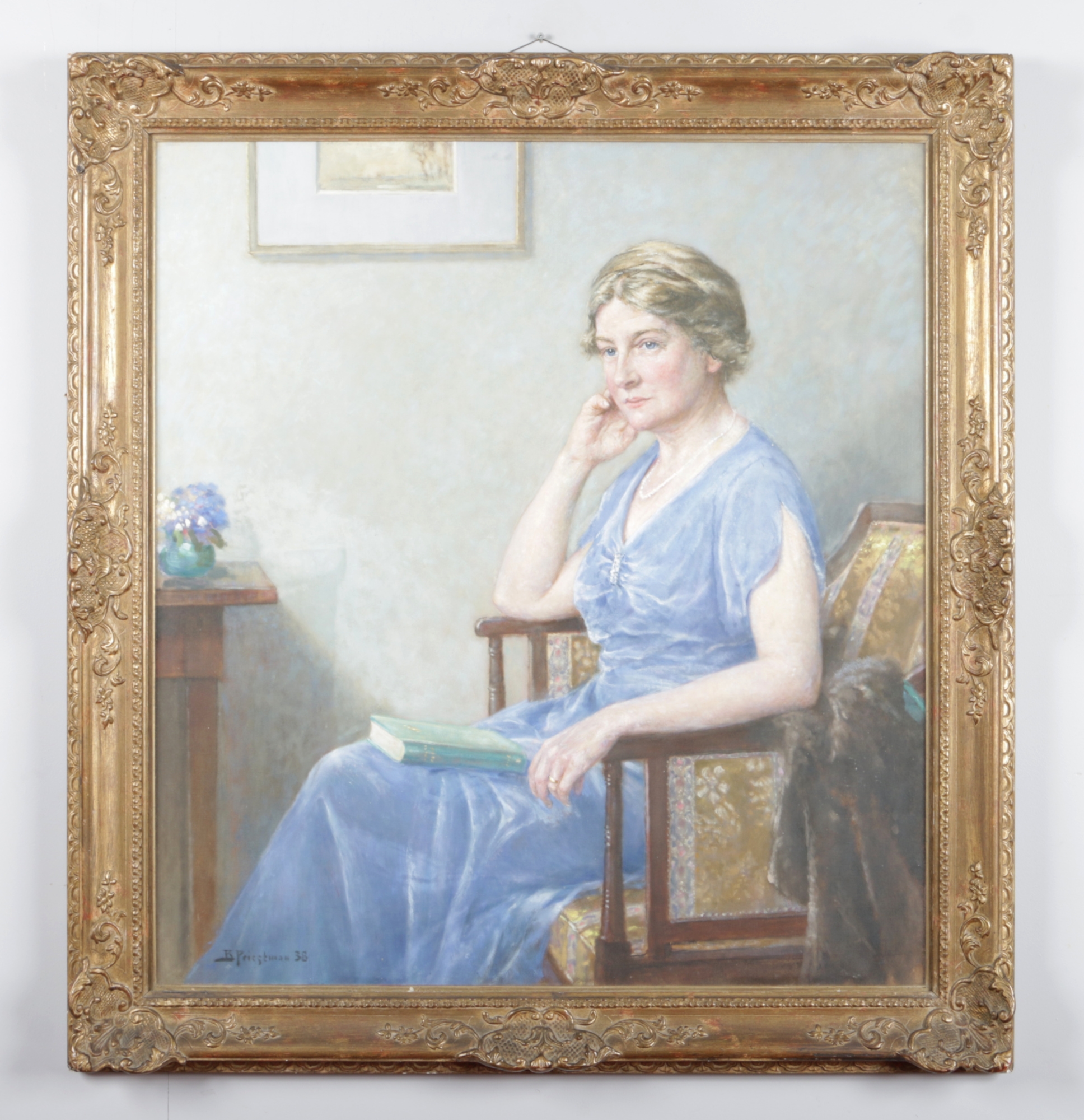 Bertram Priestman | Portrait of Miss Kathleen Bell (1936) | MutualArt