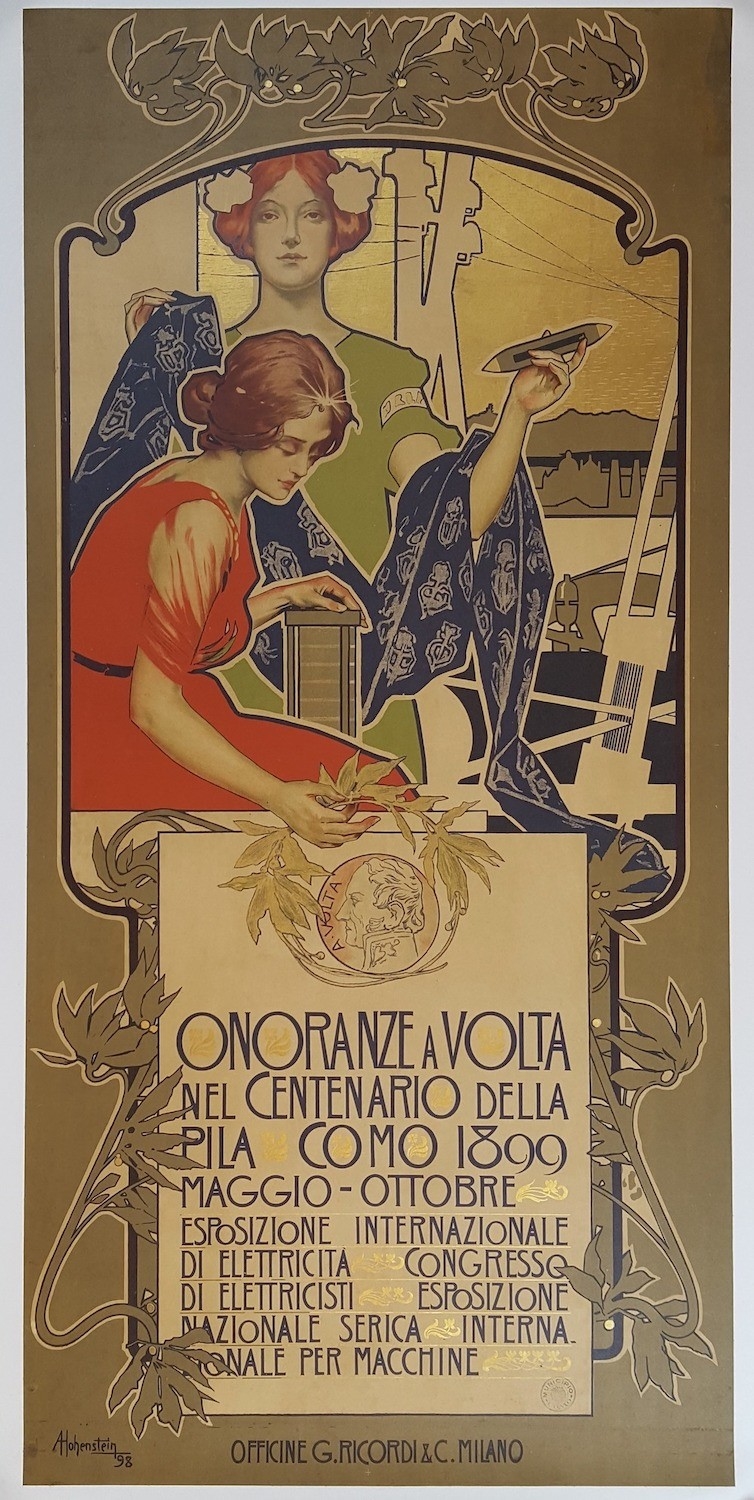 Adolf Hohenstein | ONORANZE A VOLTA NEL CENTENARIO DELLA PILA COMO 1899 ...