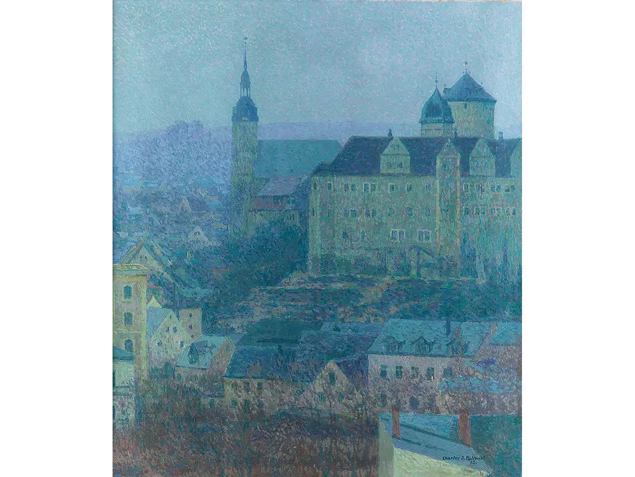 Charles Johann Palmié | BLICK AUF DIE STADT ZSCHOPAU IM MONDLICHT ...