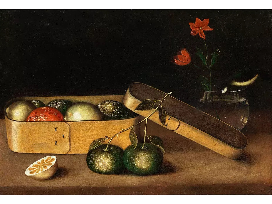 Sebastien Stoskopff | STILL LIFE WITH CITRUS FRUIT, GOLDFINCH AND ...